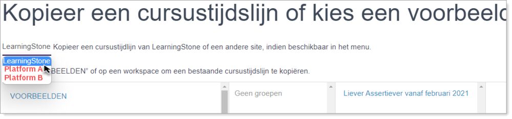 Help: Platform verbindingen en importeren van andere LearningStone-powered platforms ...